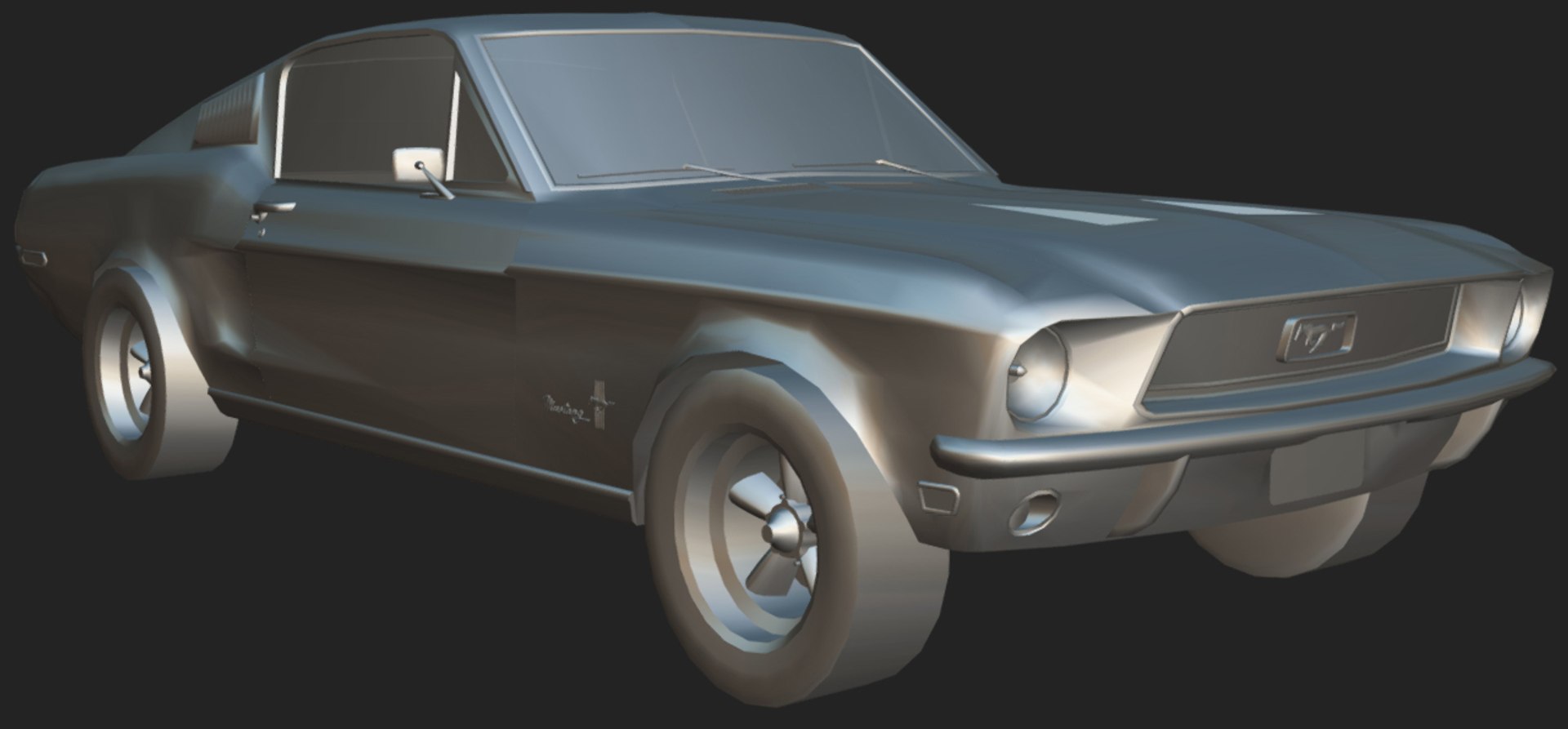 Ford Mustang 1968 - Low Poly Model - TurboSquid 1776629