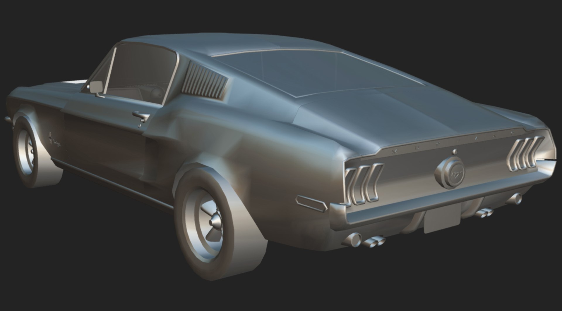 Ford Mustang 1968 - Low Poly Model - TurboSquid 1776629