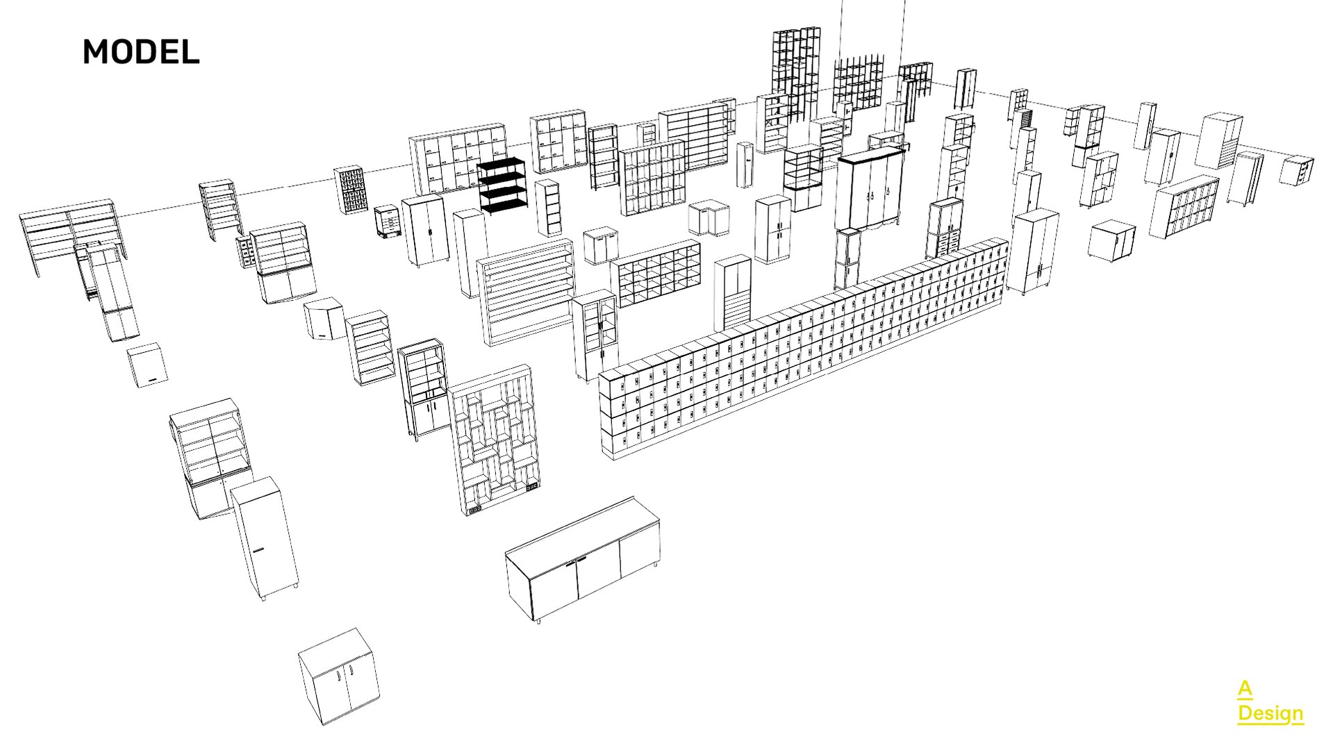 Cabinets and shelves model - TurboSquid 1919356