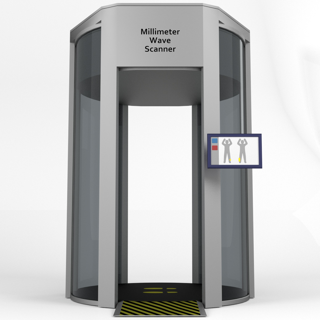 millimeter wave body scanner 3d model