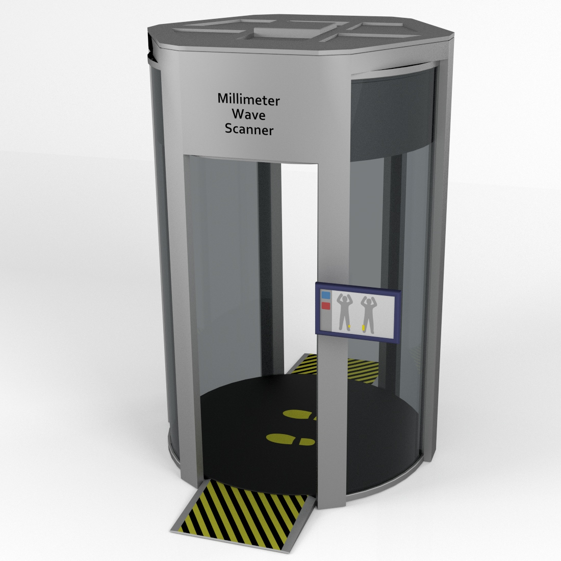 millimeter wave body scanner 3d model
