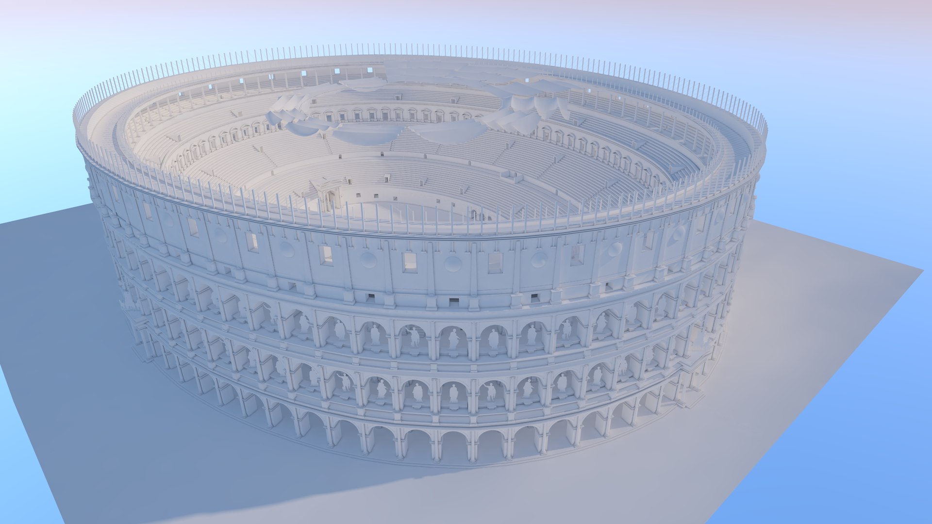 3D Architectural Reconstruction Of The Roman Colosseum - TurboSquid 2356600