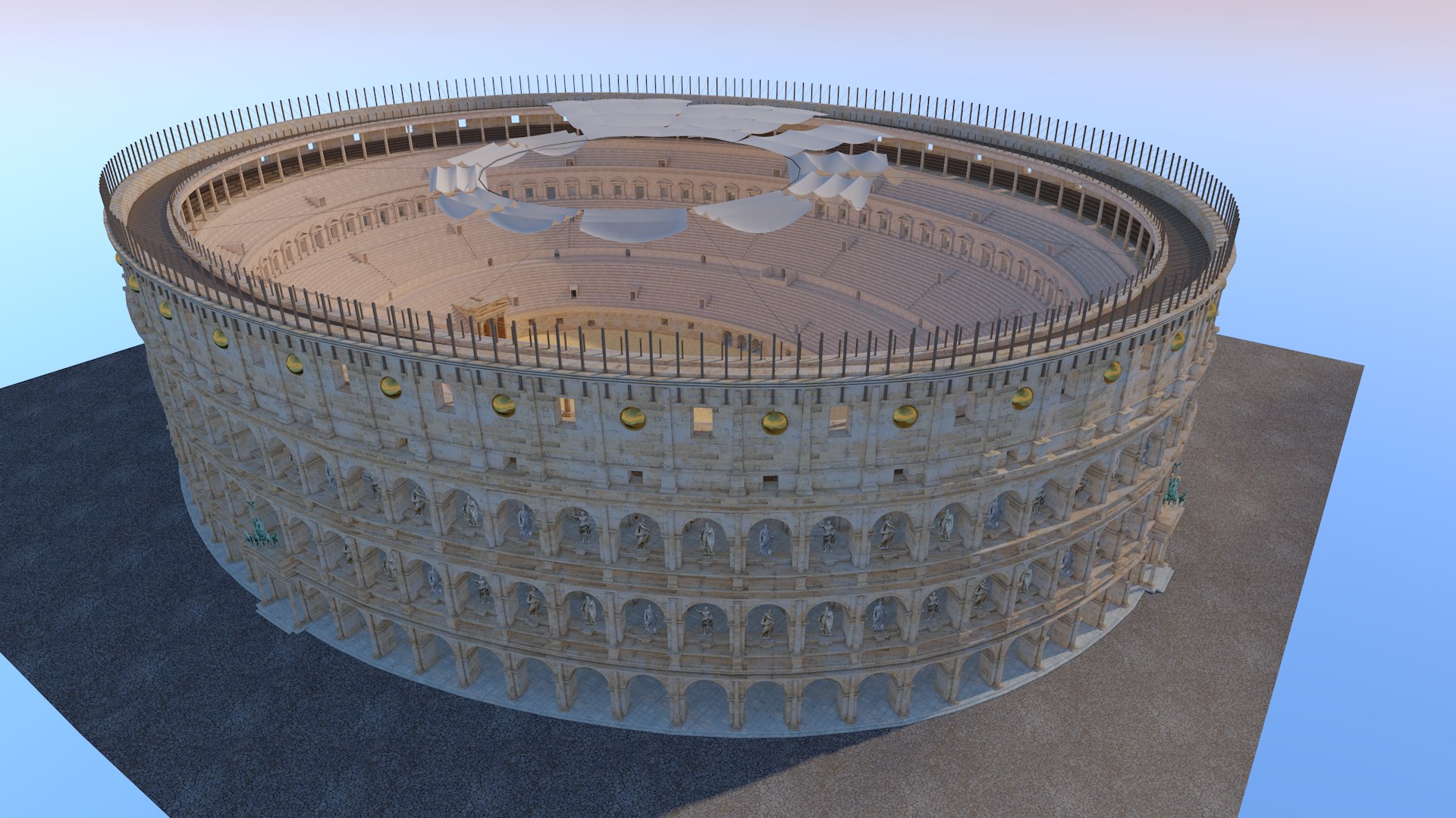 3D Architectural Reconstruction Of The Roman Colosseum - TurboSquid 2356600