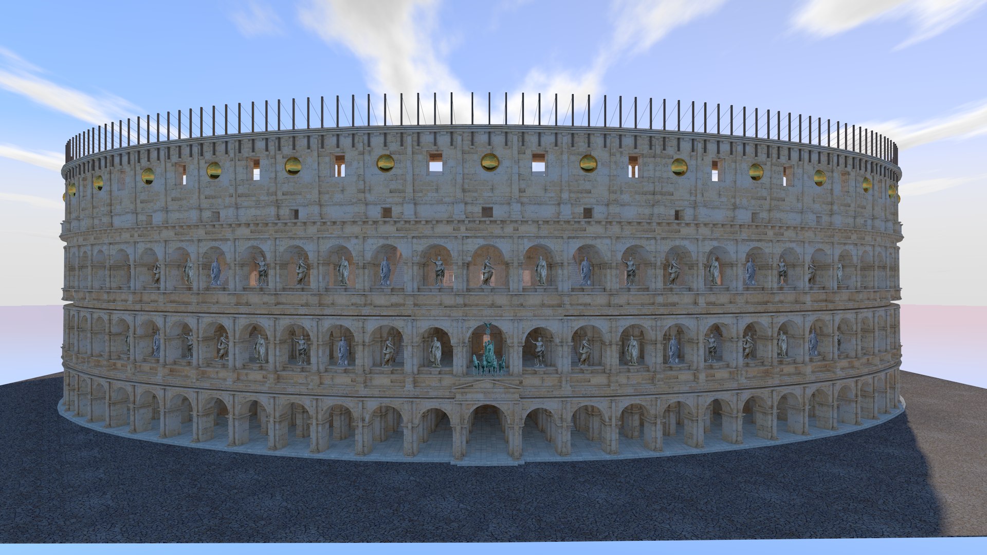 3D The Roman Colosseum: Architectural Reconstruction - TurboSquid 2356600