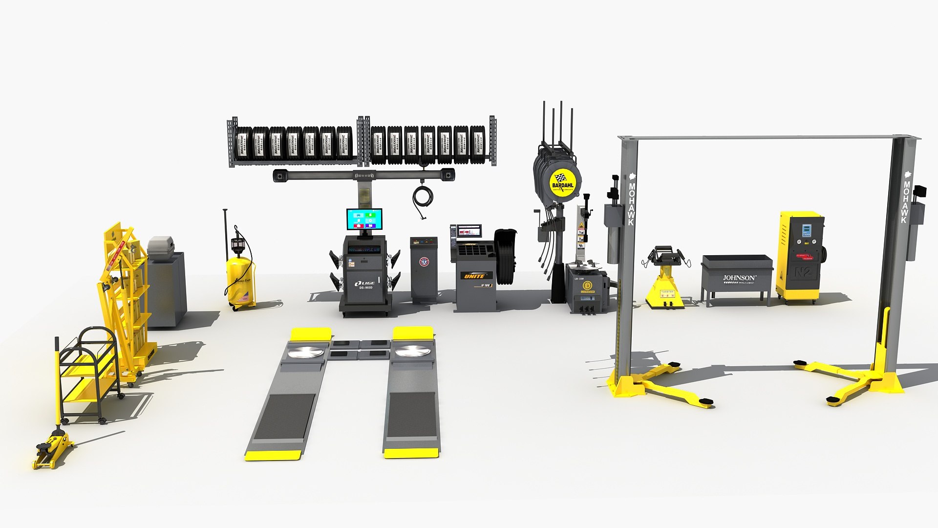 Garage Equipment Collection 3D - TurboSquid 1789172