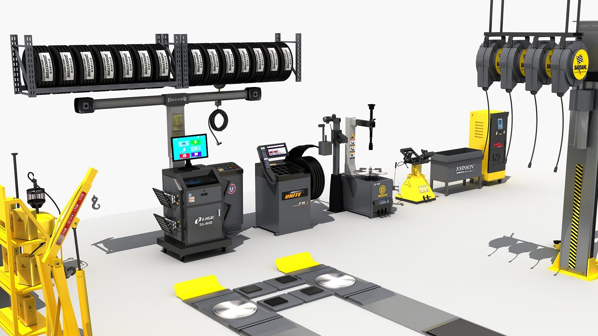 Garage Equipment Collection 3D - TurboSquid 1789172