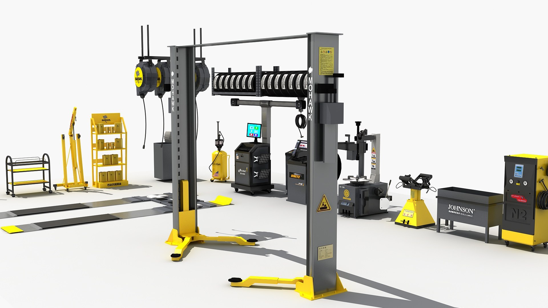 Garage Equipment Collection 3D - TurboSquid 1789172