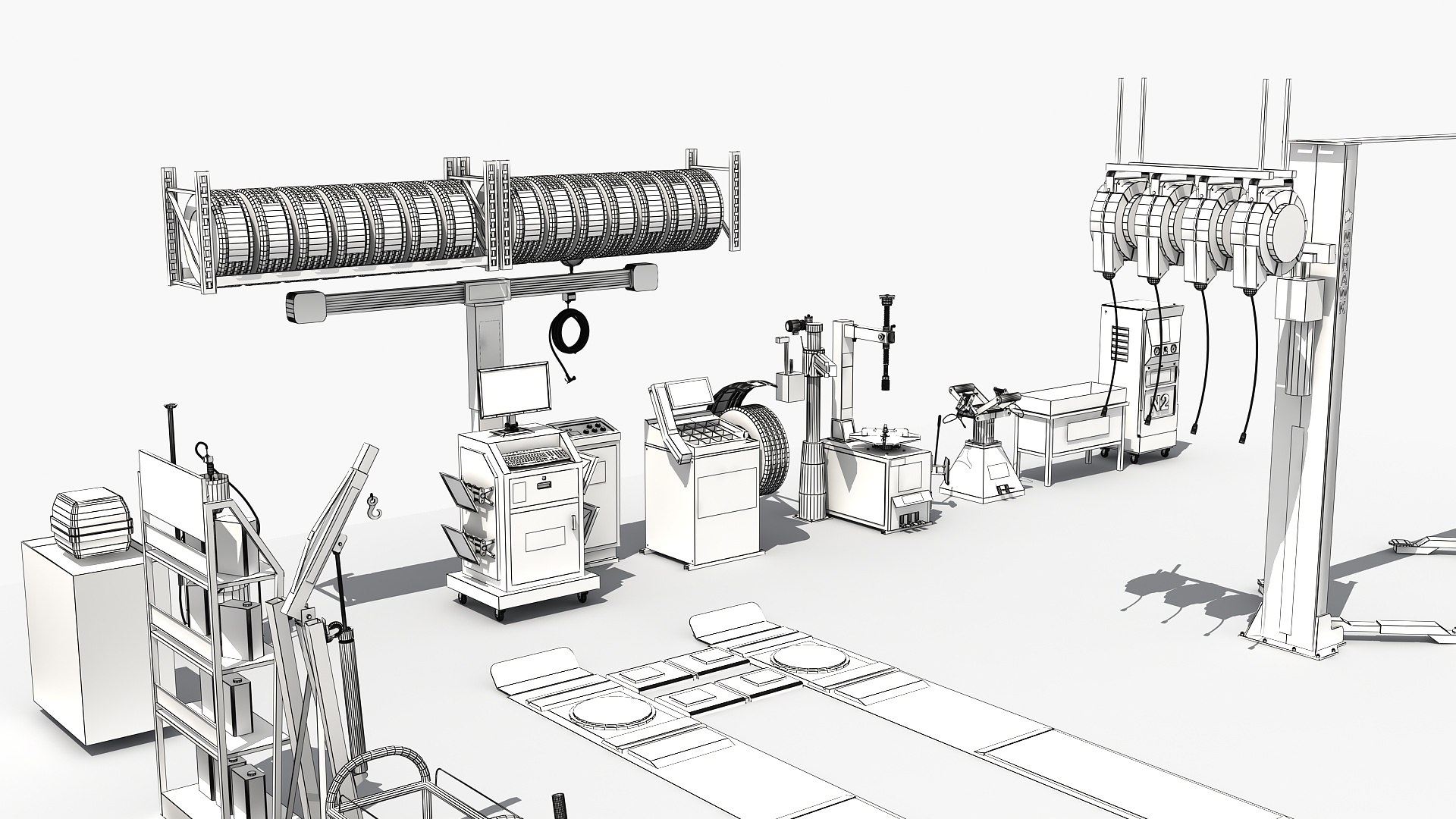 Garage Equipment Collection 3D - TurboSquid 1789172