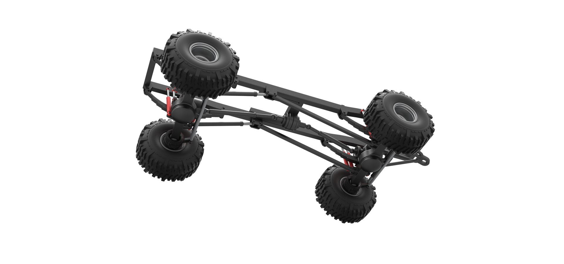 3D Diecast Chassis Of Wheel Standing Mega Truck Scale 1 To 25 ...