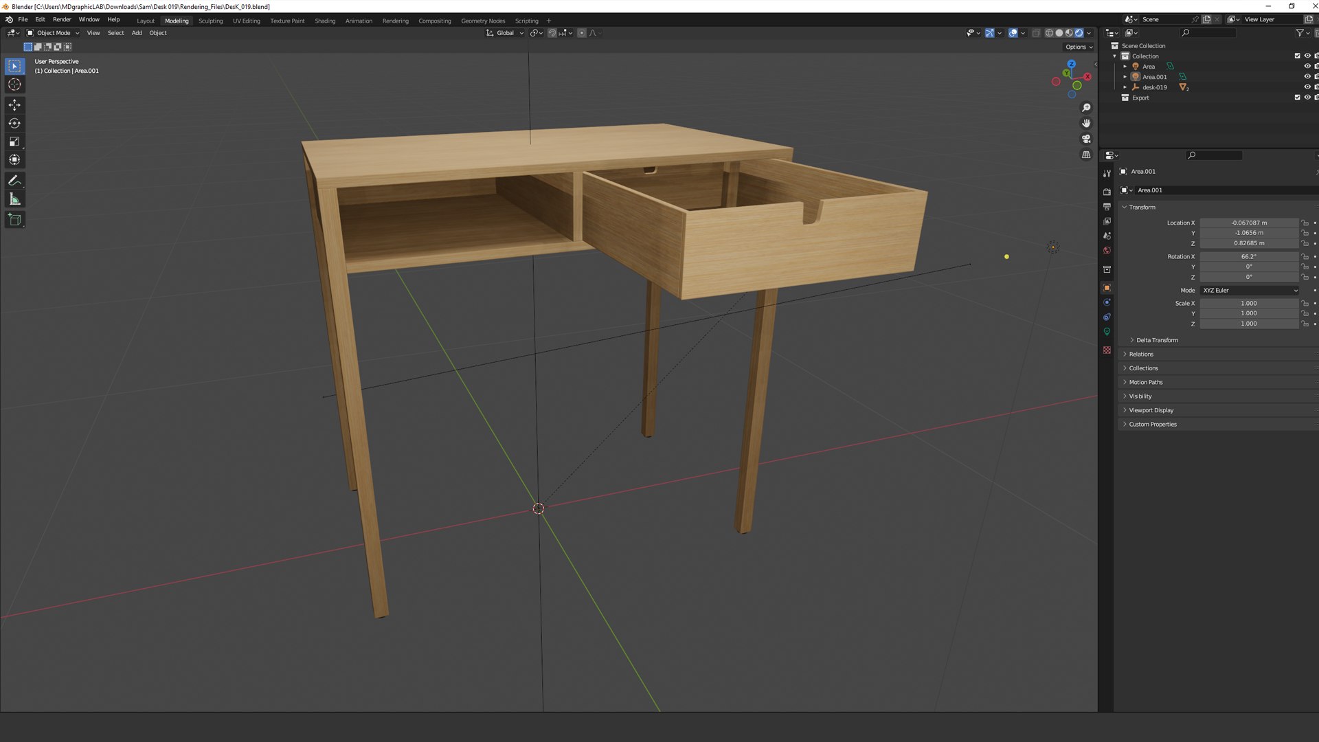 3D Model Desk 01 - TurboSquid 2070870