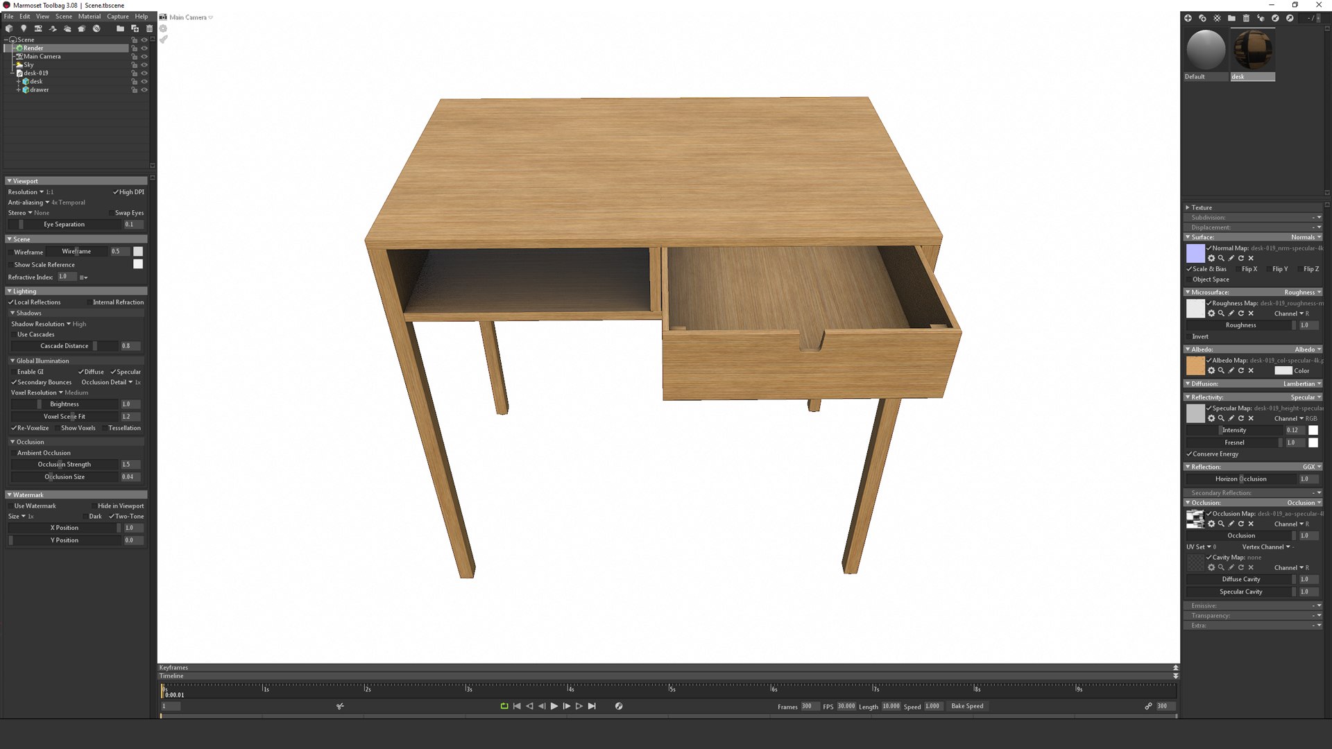 3D Model Desk 01 - TurboSquid 2070870