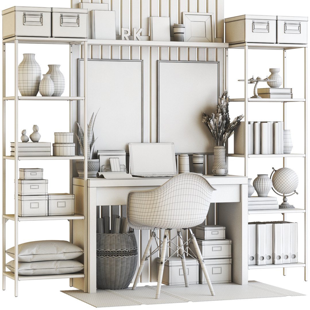 IKEA Office Workplace 64 3D Model - TurboSquid 1748545