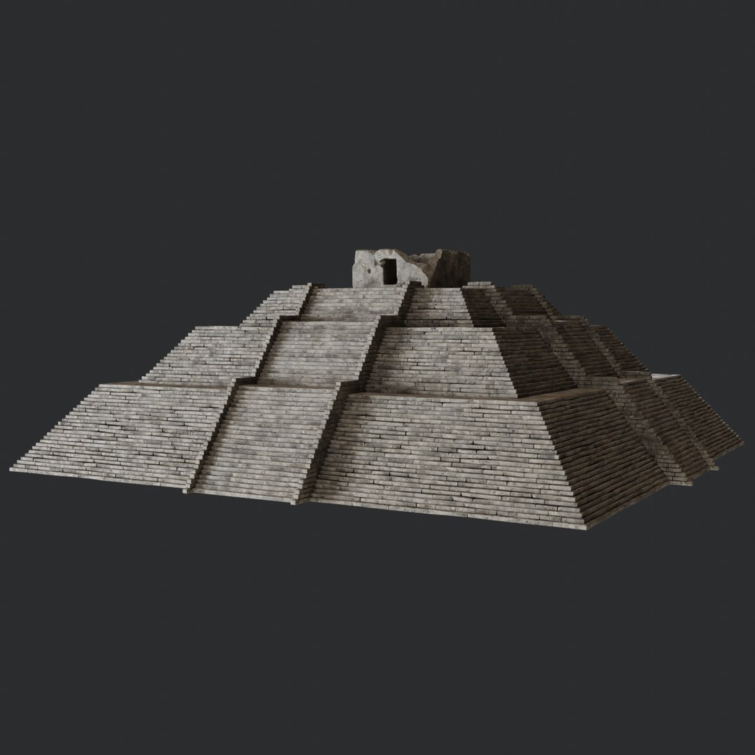 PYRAMID TEMPLE AZTEC MAYAN INCA PLATFORM STAIRS COLLECTION 3D model ...