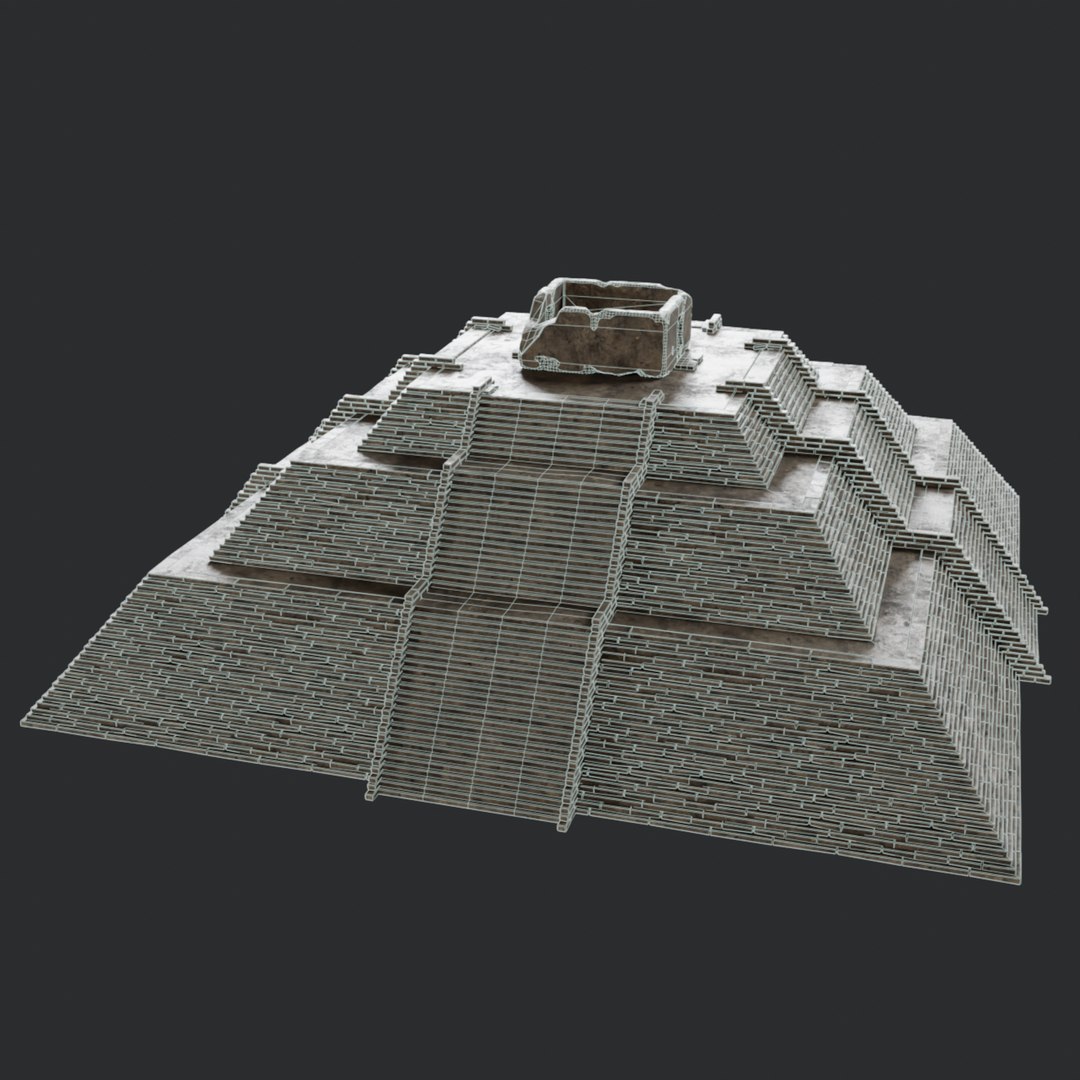 PYRAMID TEMPLE AZTEC MAYAN INCA PLATFORM STAIRS COLLECTION 3D model ...