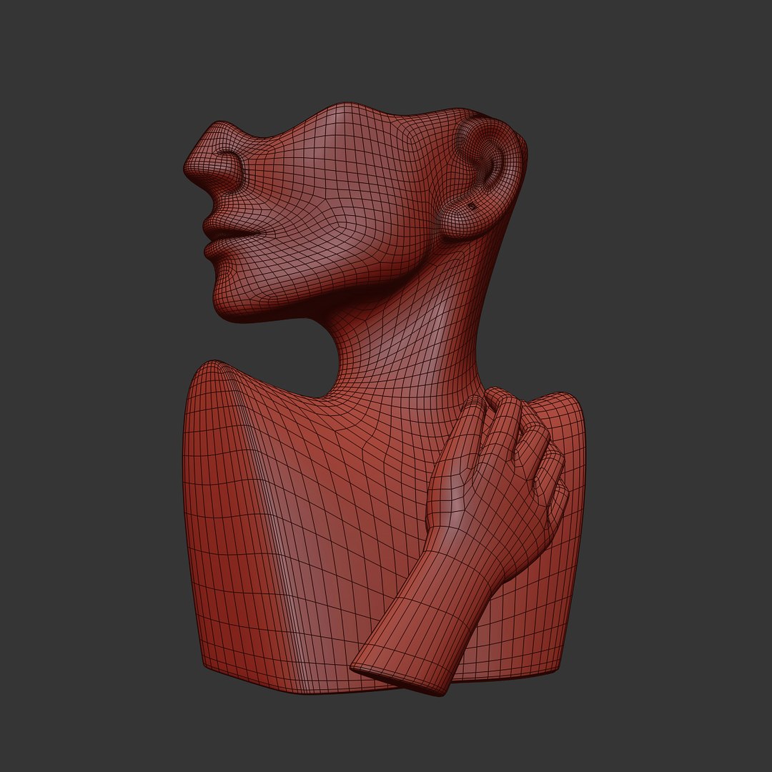 Human Face Art Vase 2 3D Model - TurboSquid 1819790