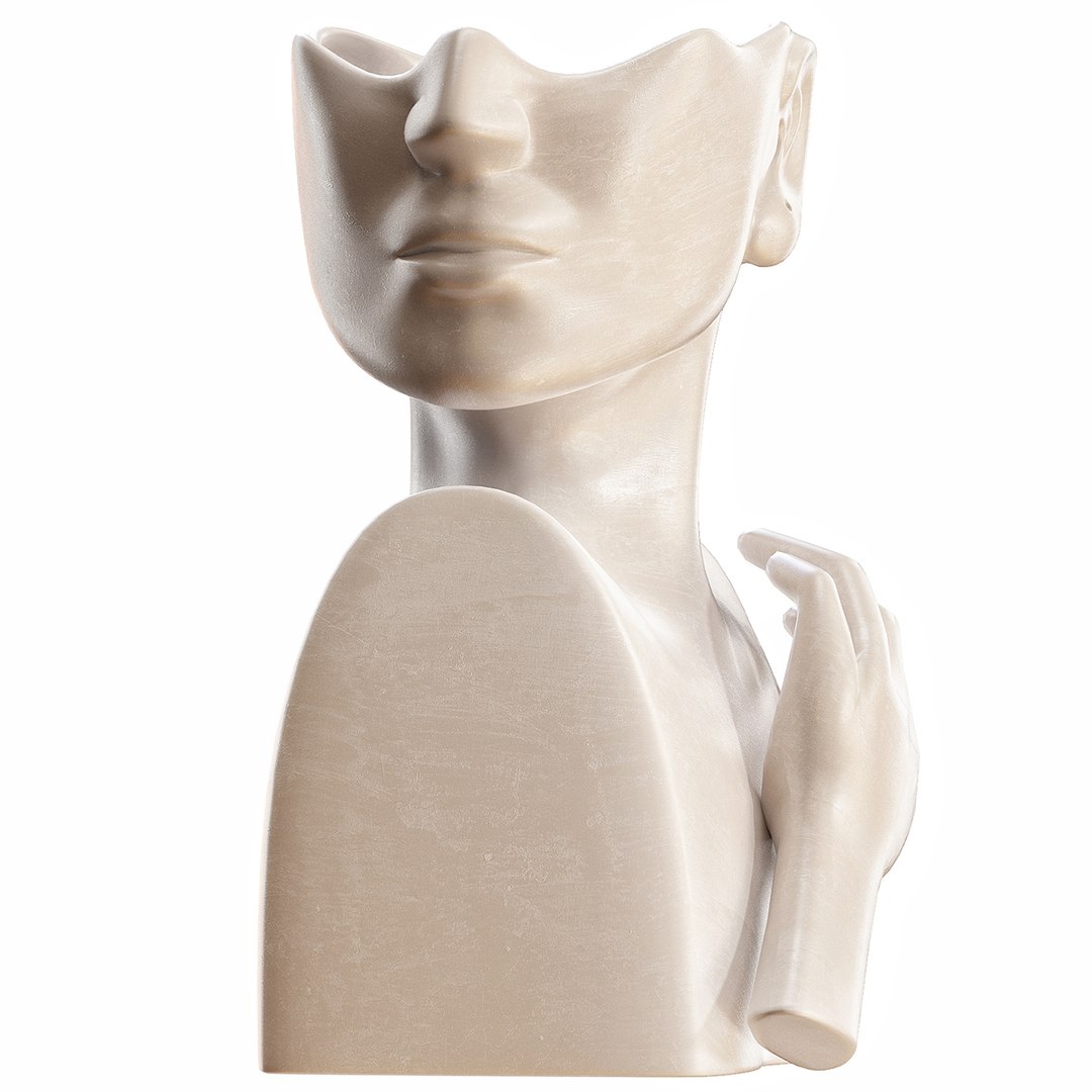 Human Face Art Vase 2 3D Model - TurboSquid 1819790
