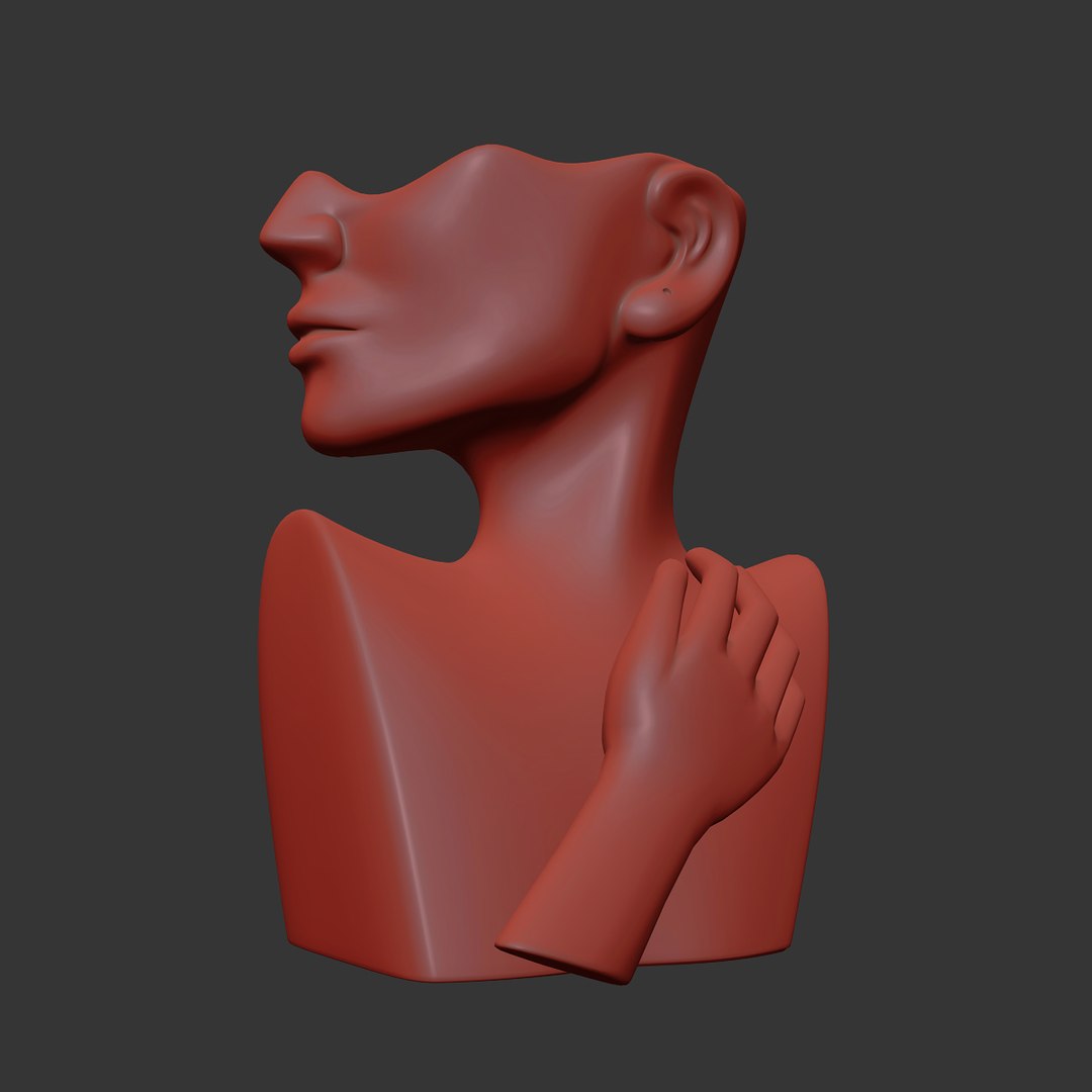 Human Face Art Vase 2 3D Model - TurboSquid 1819790