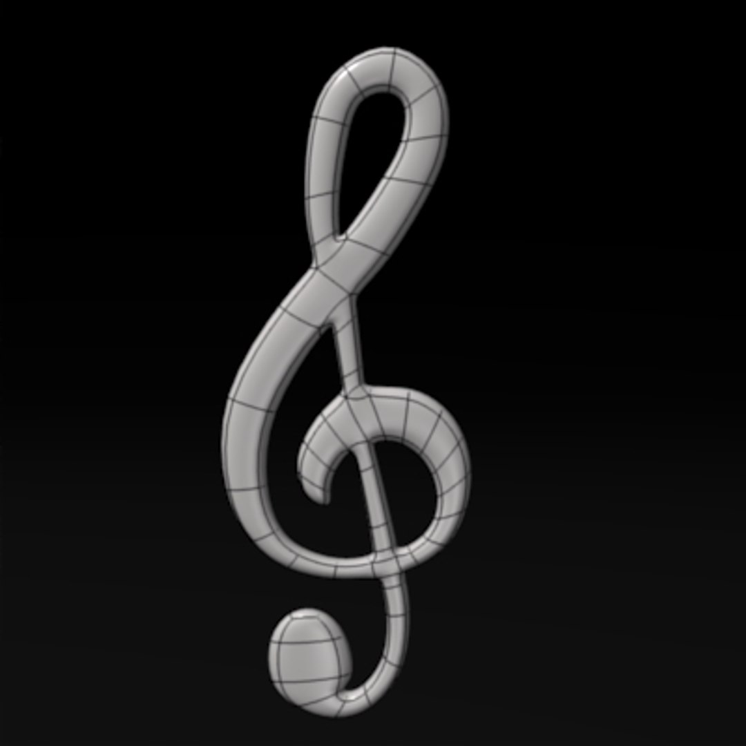 Clef Music 3d Model