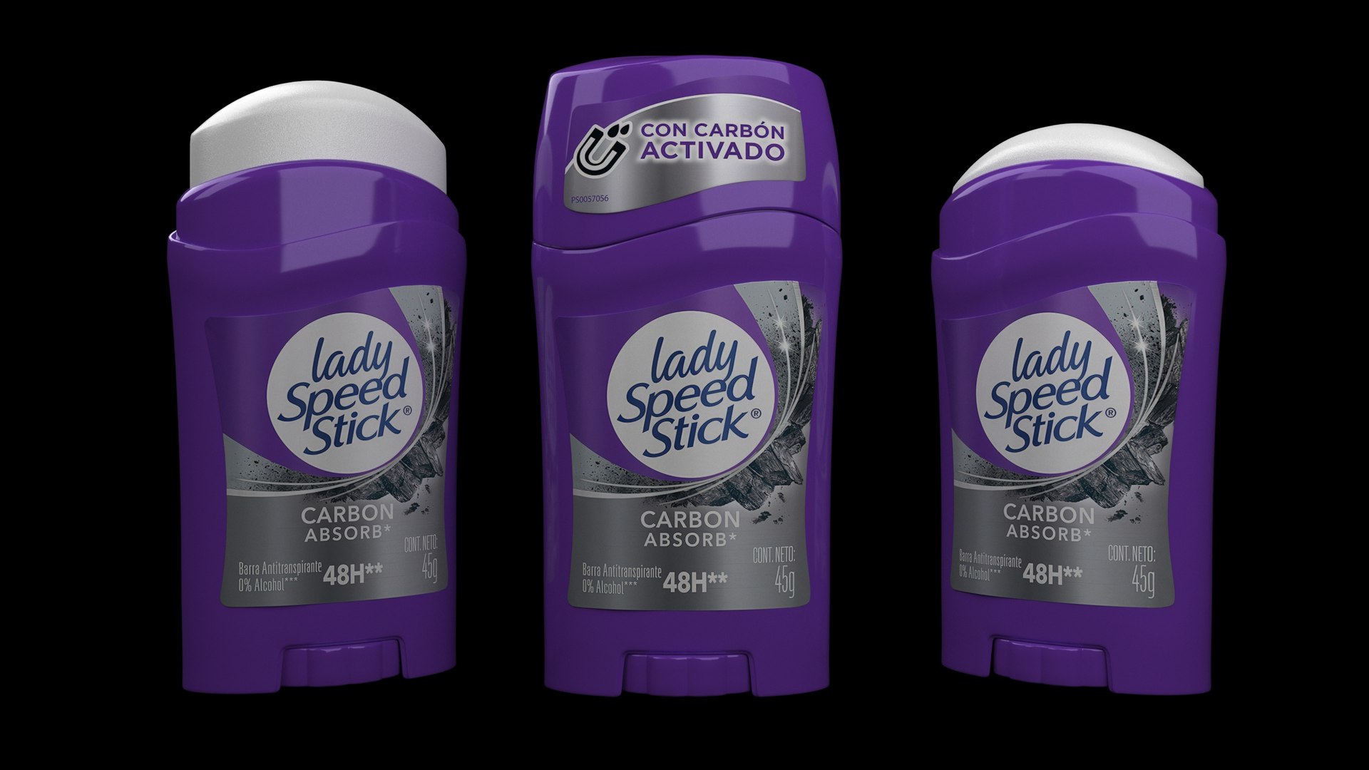 3D Lady Speed Stick Deodorant Carbon Absorb Model - TurboSquid 2331624