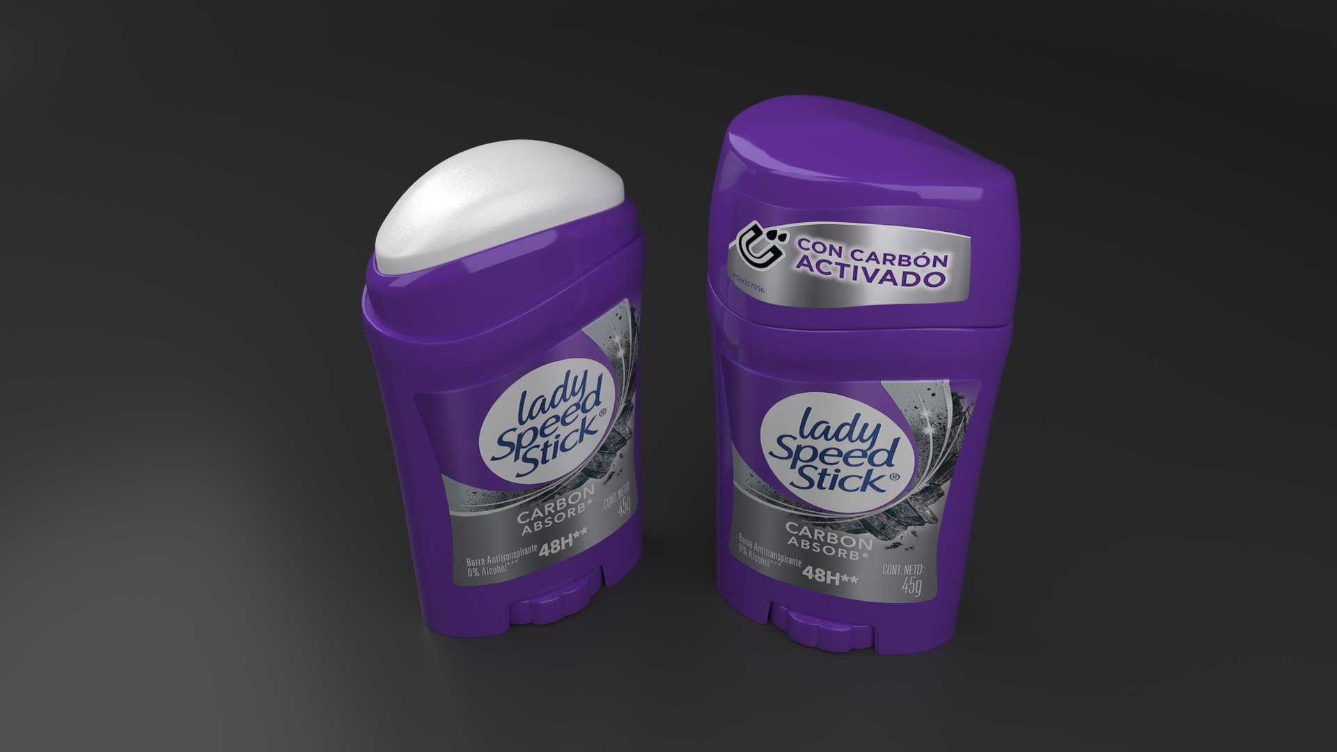 3D Lady Speed Stick Deodorant Carbon Absorb Model - TurboSquid 2331624