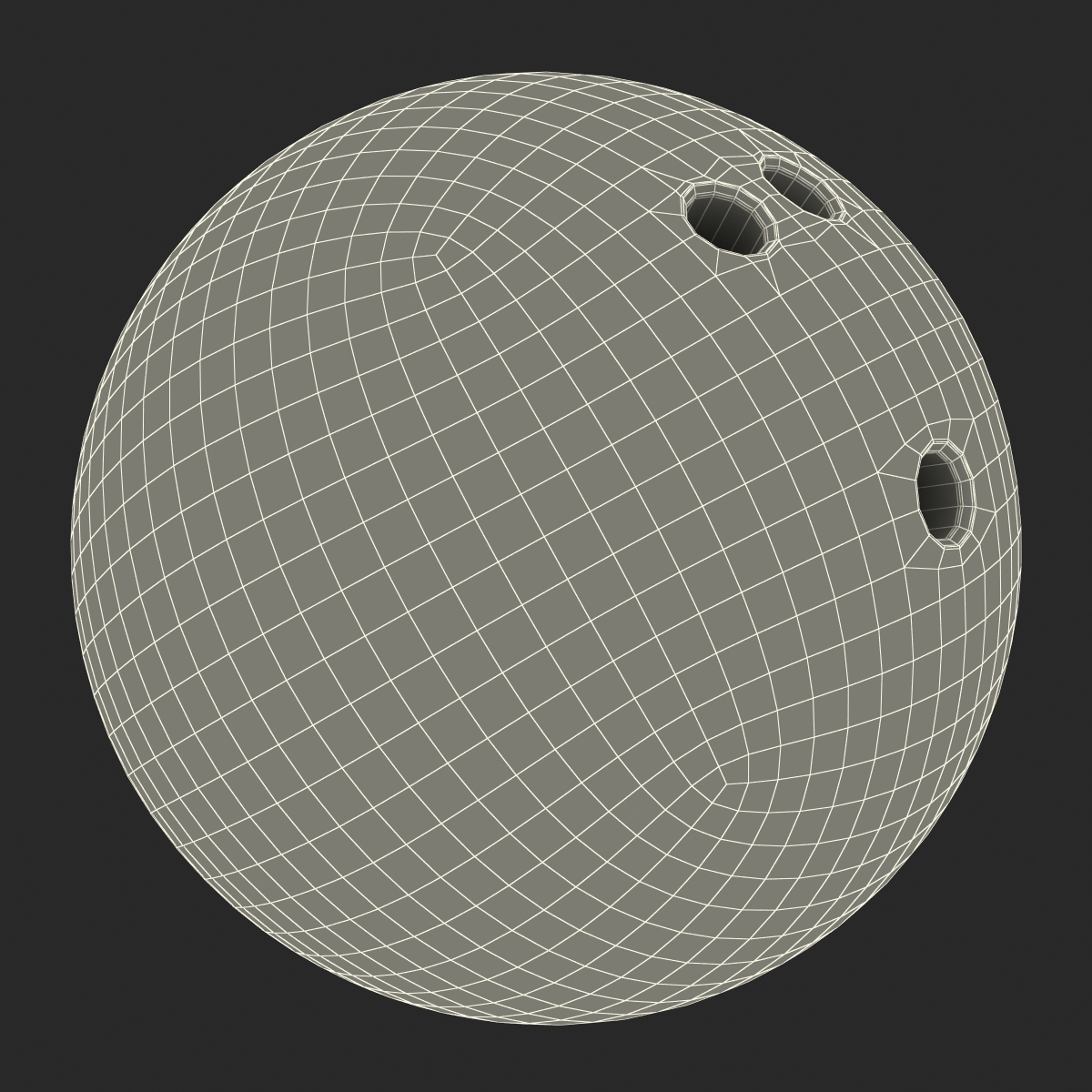 bowling ball purple modeled 3d model