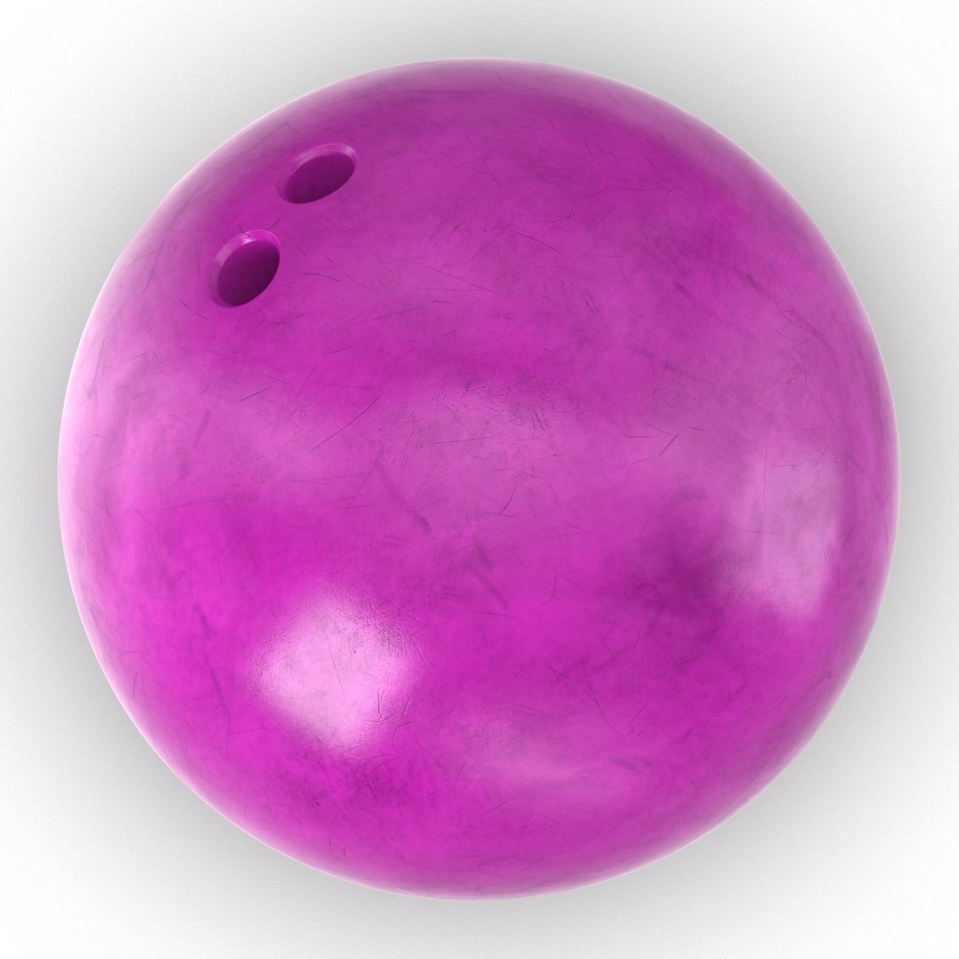 Bowling Ball Purple Modeled 3d Model