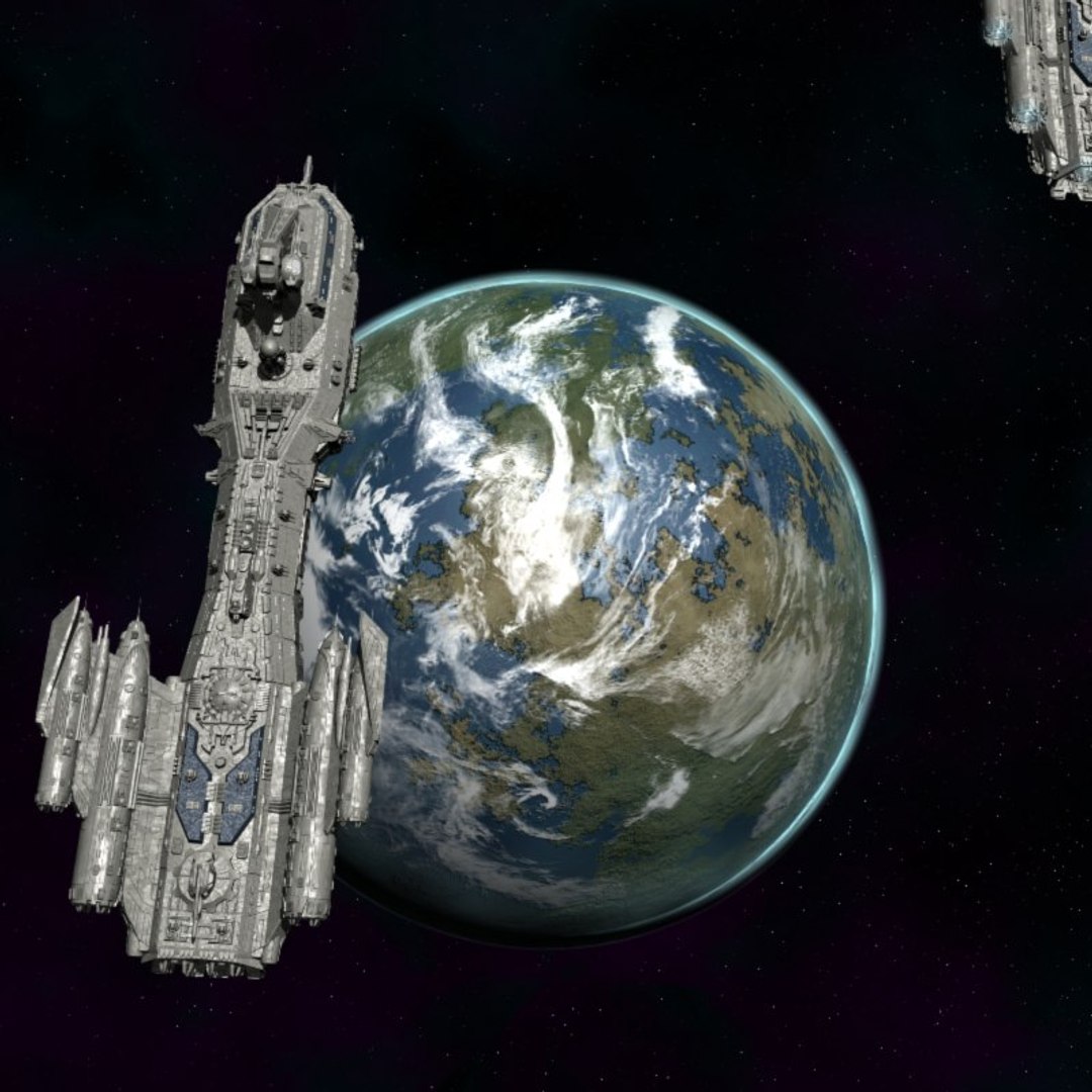 3d Model Sphere Background Spaceships