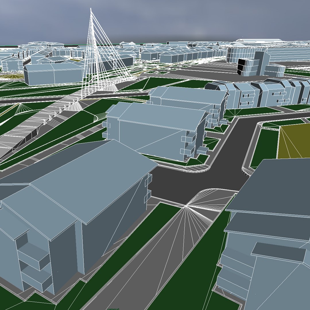 3d Residential Area Model