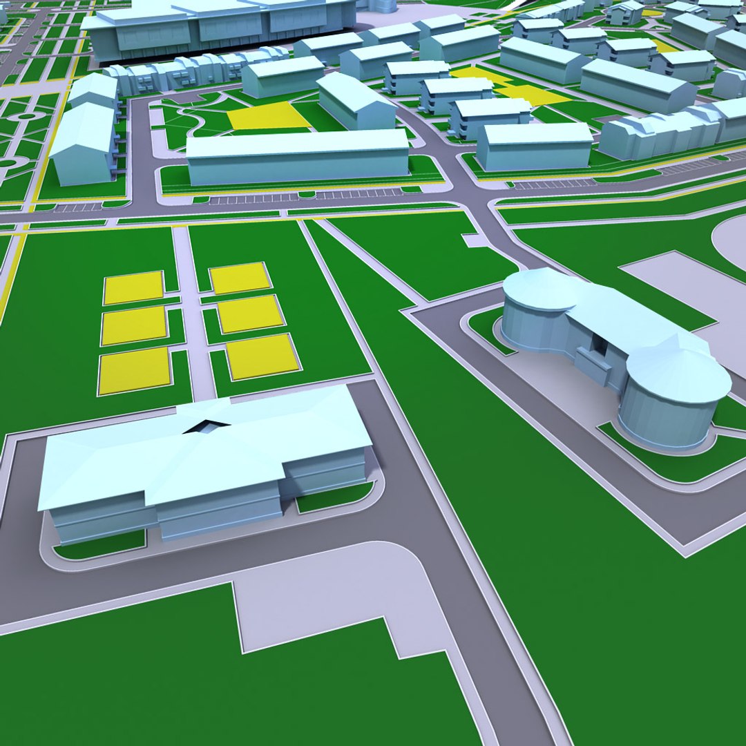 3d Residential Area Model