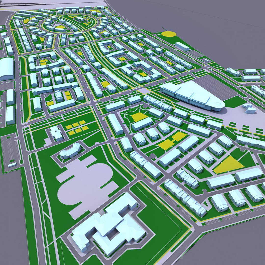 3d Residential Area Model