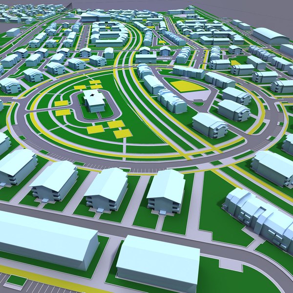 3d residential area model