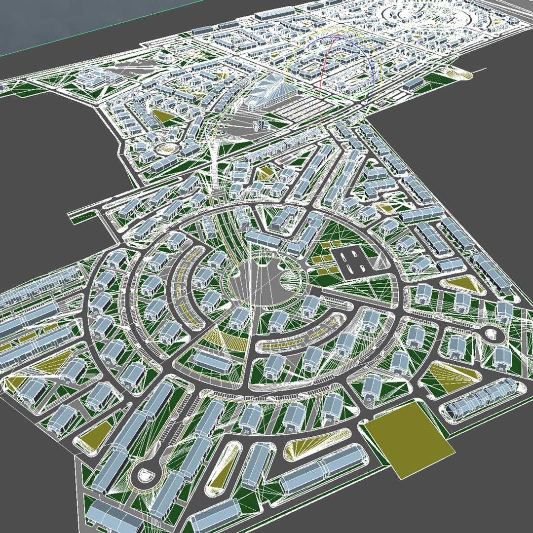 3d Residential Area Model