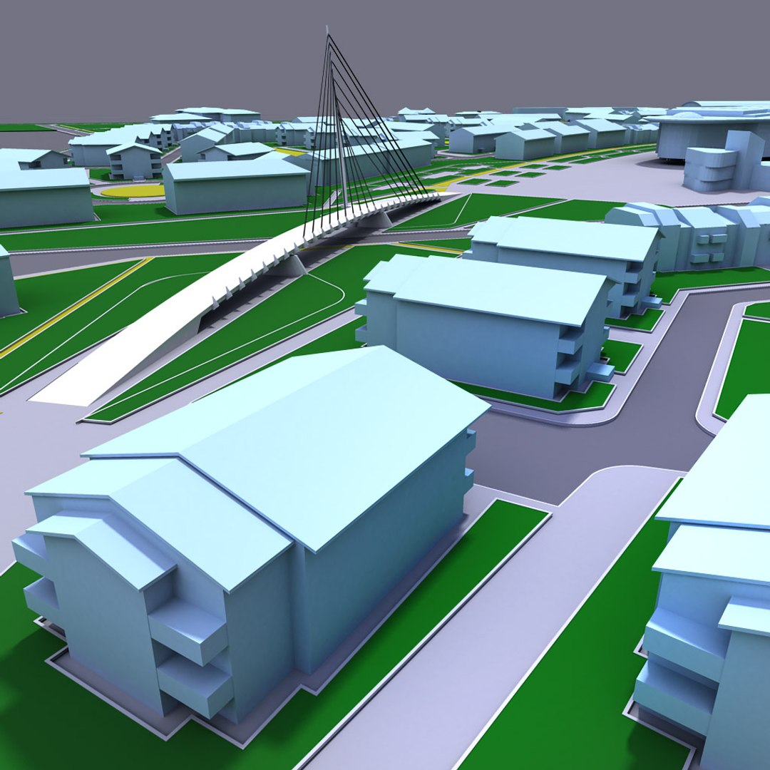 3d Residential Area Model