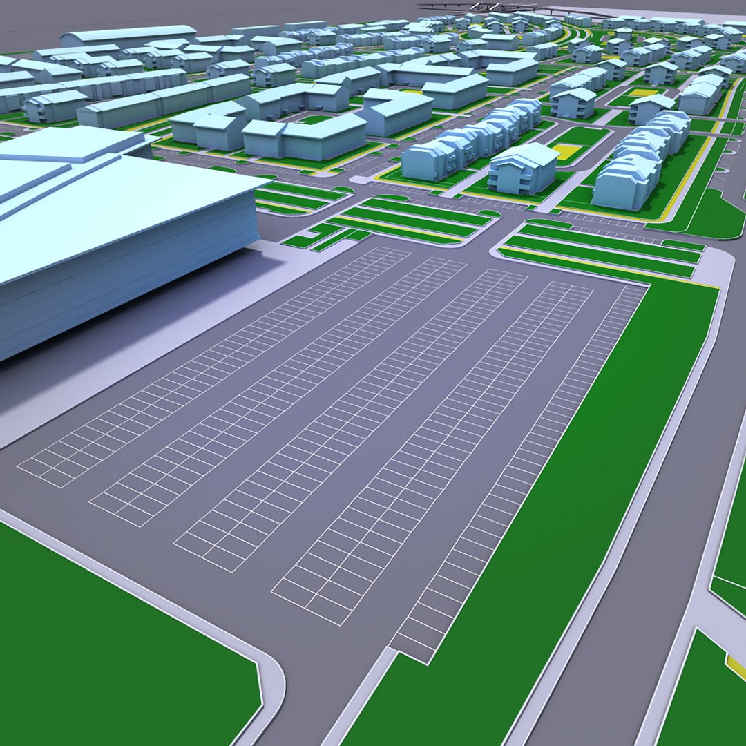 3d Residential Area Model