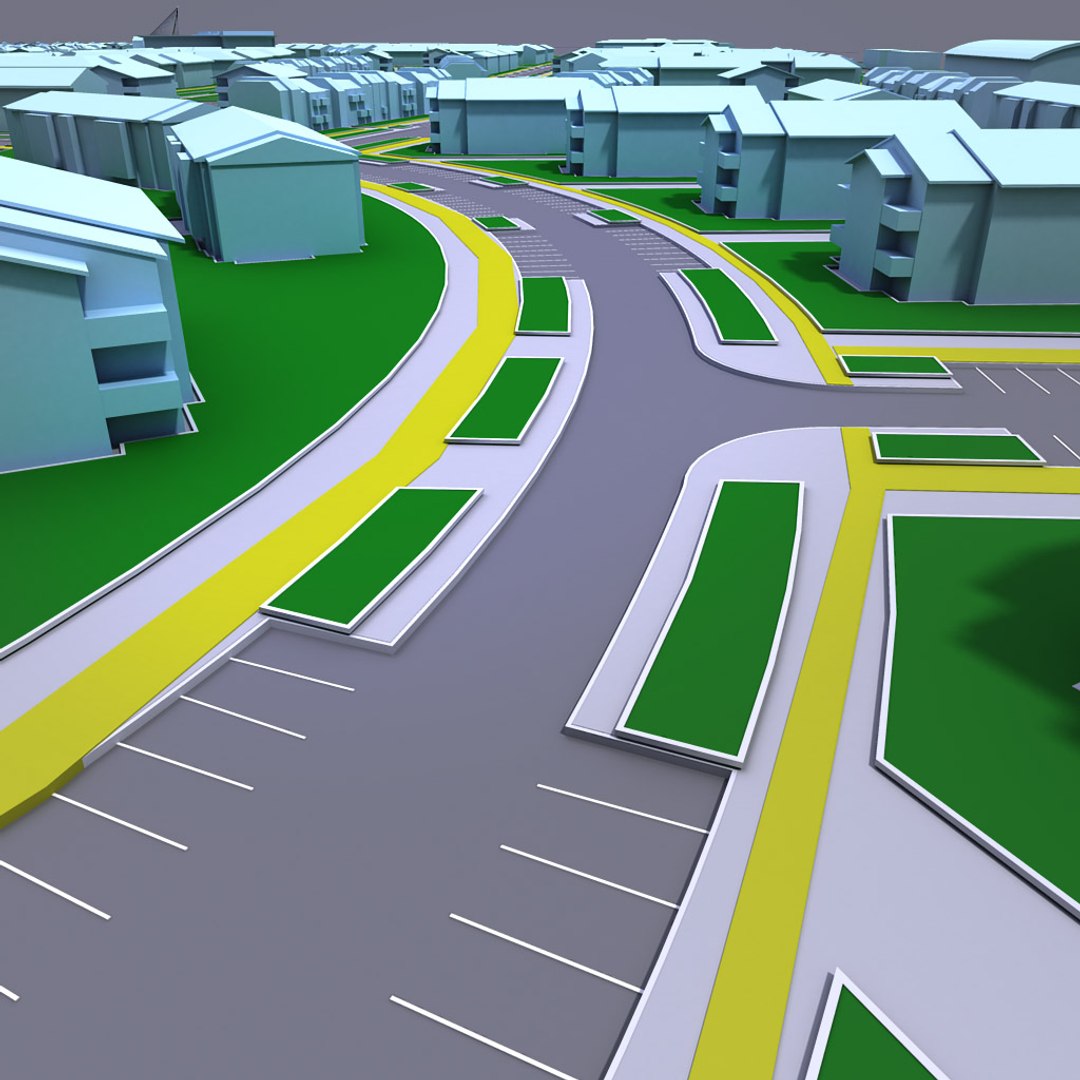 3d Residential Area Model
