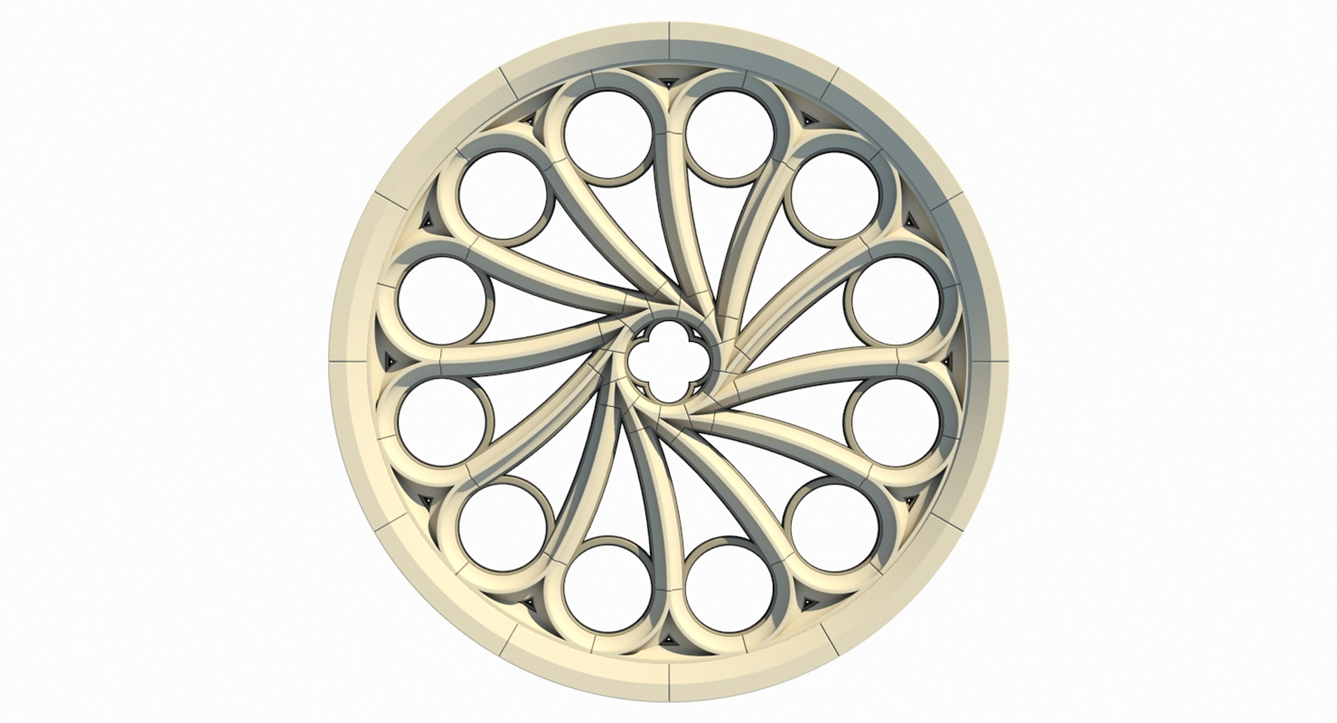 Small Gothic Rose Window 3ds