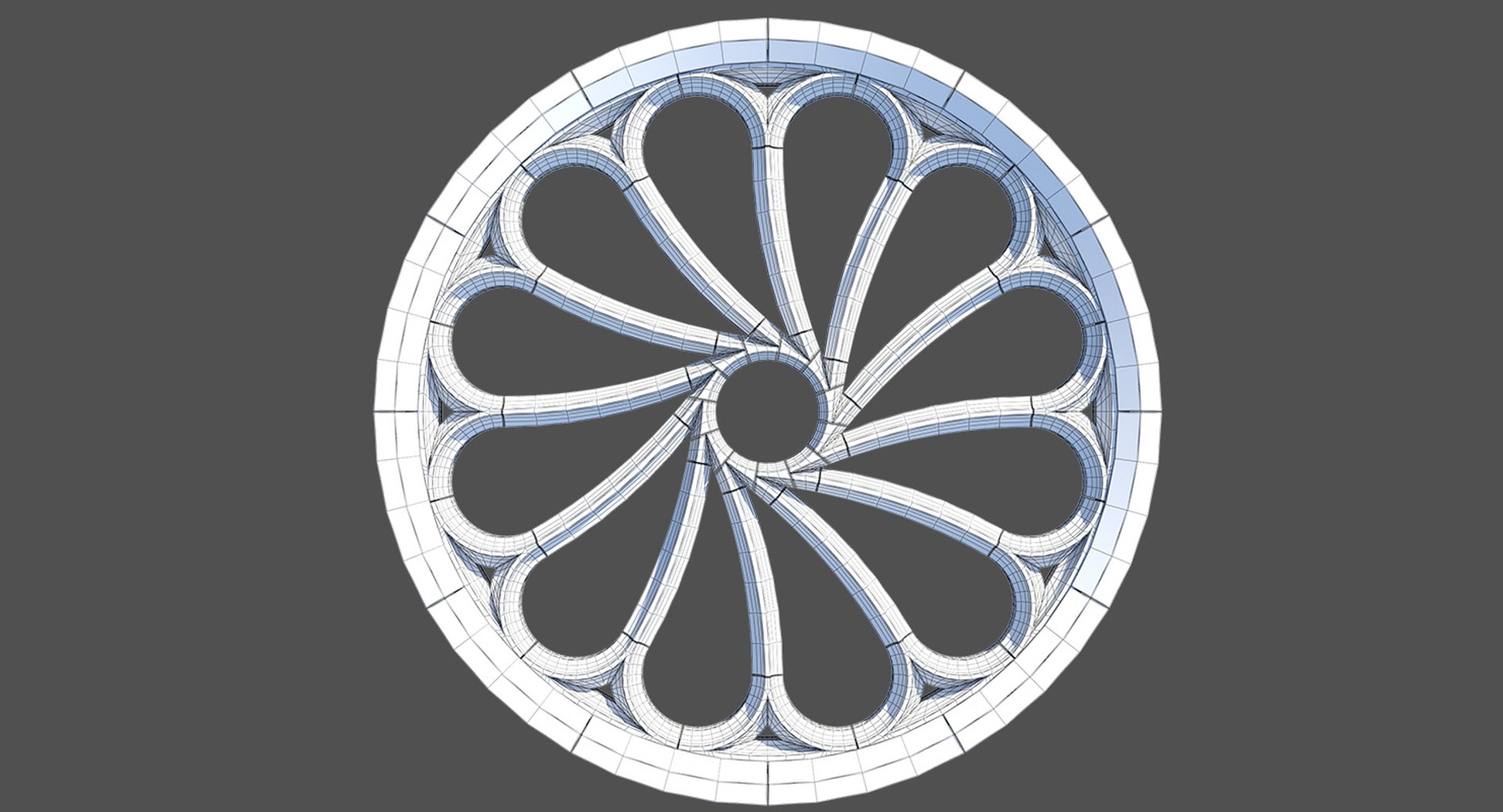 Small Gothic Rose Window 3ds