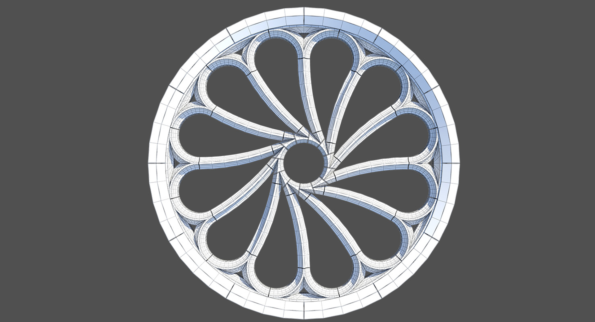 small gothic rose window 3ds