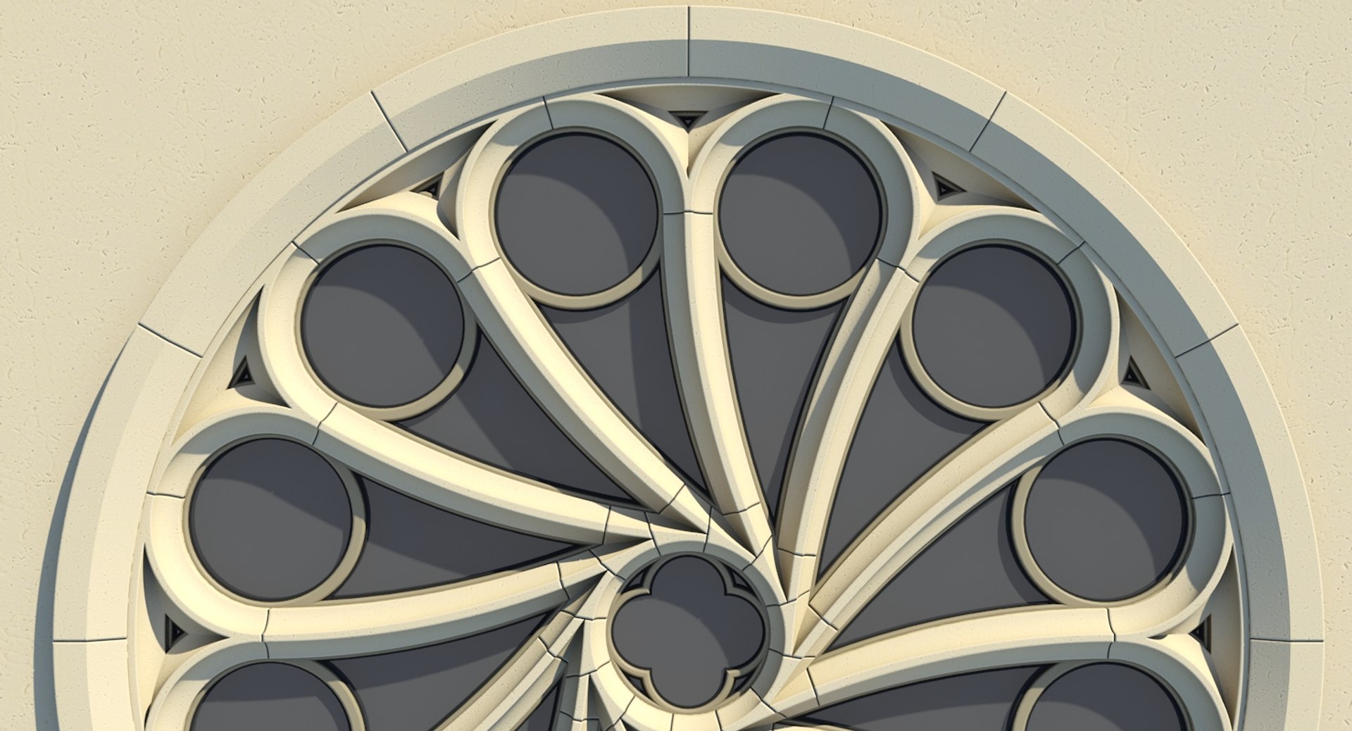 Small Gothic Rose Window 3ds