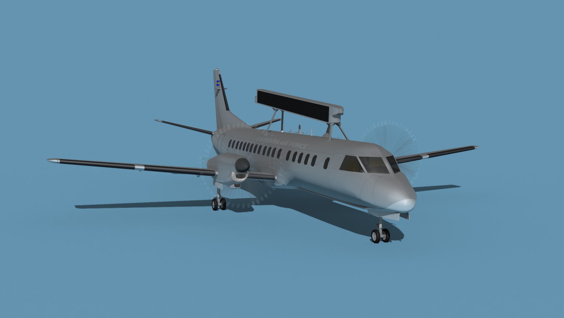 3D SAAB SF2000 AEWAC V01 Sweeden - TurboSquid 1925181