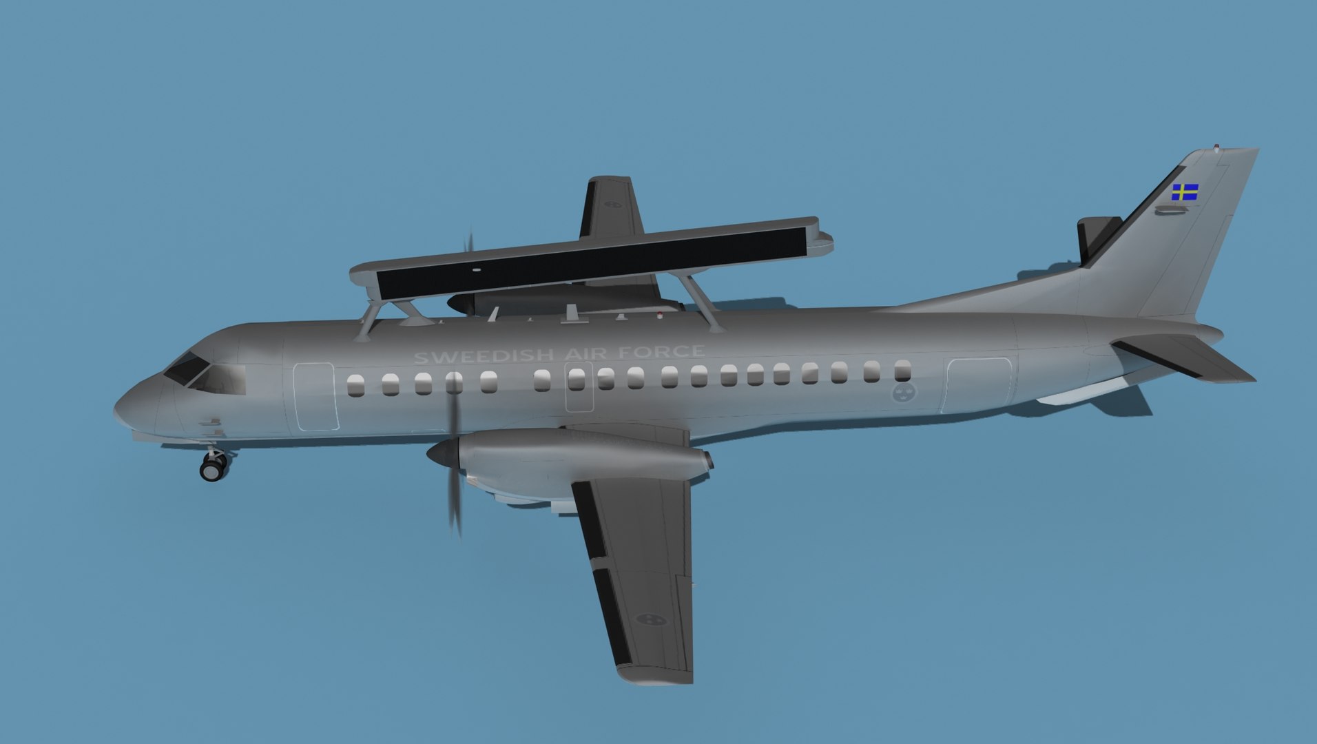 3D SAAB SF2000 AEWAC V01 Sweeden - TurboSquid 1925181
