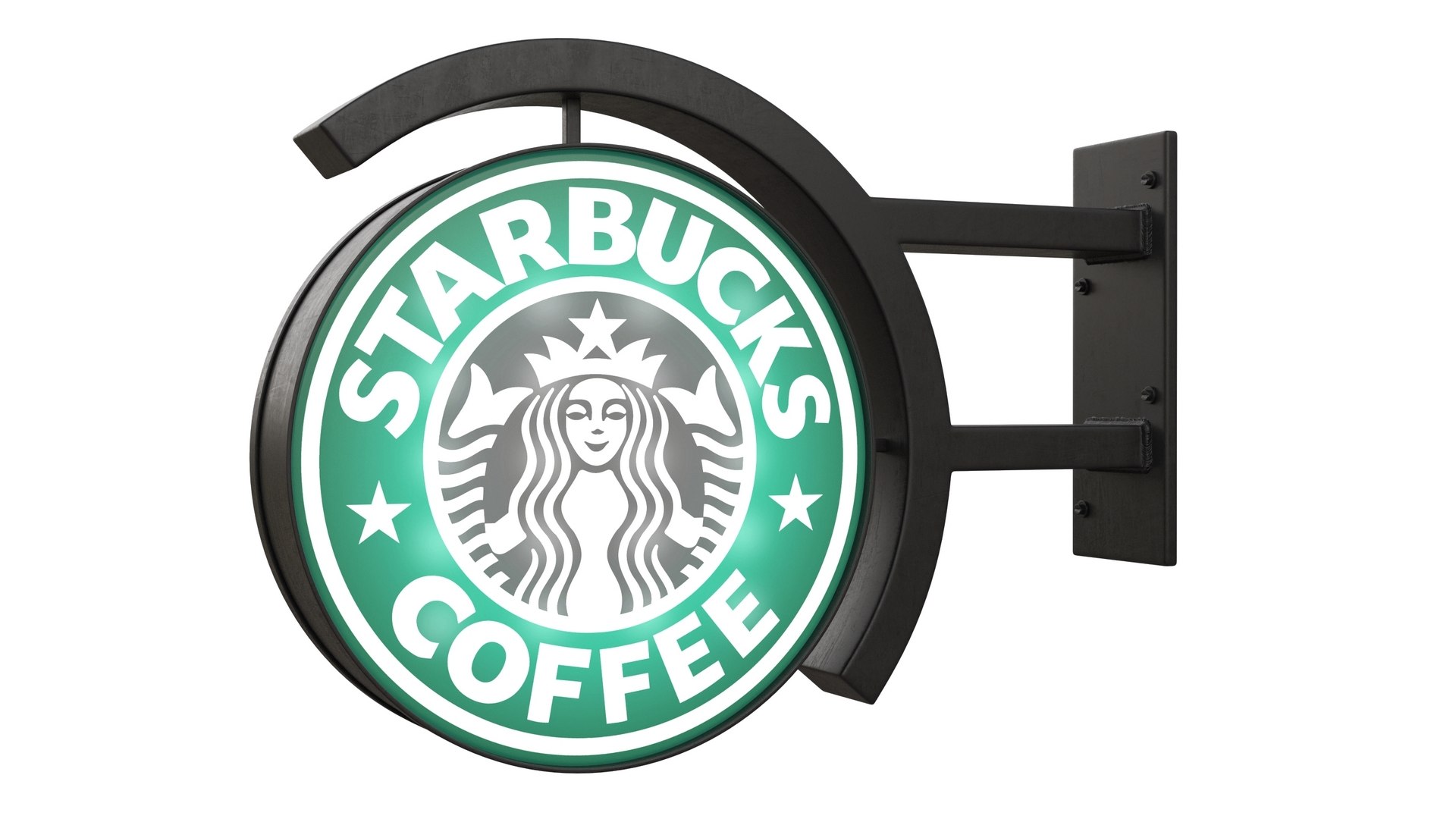 Starbucks Signage Wall Mounted Light On 3D - TurboSquid 2273893