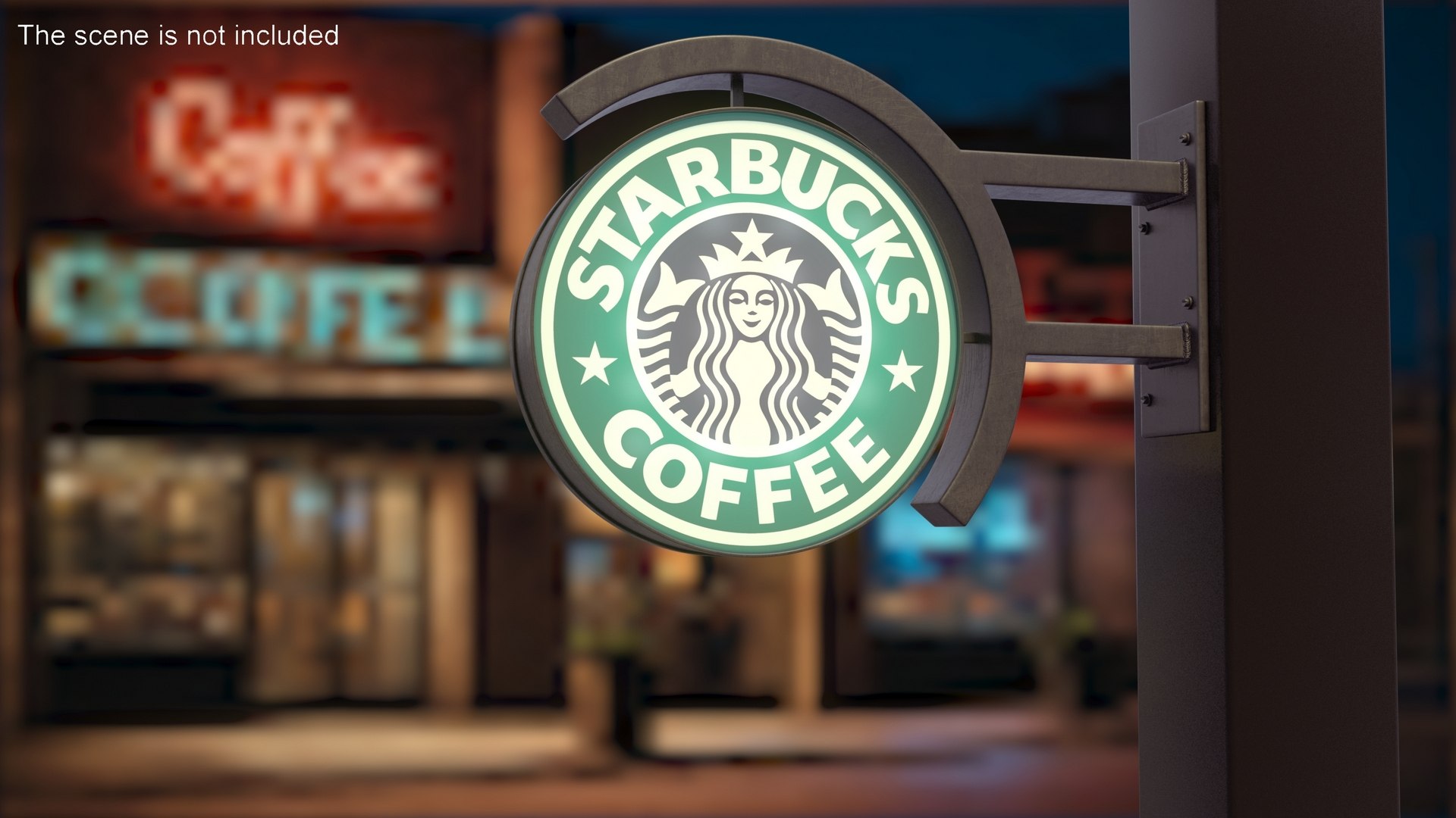 Starbucks Signage Wall Mounted Light On 3D - TurboSquid 2273893