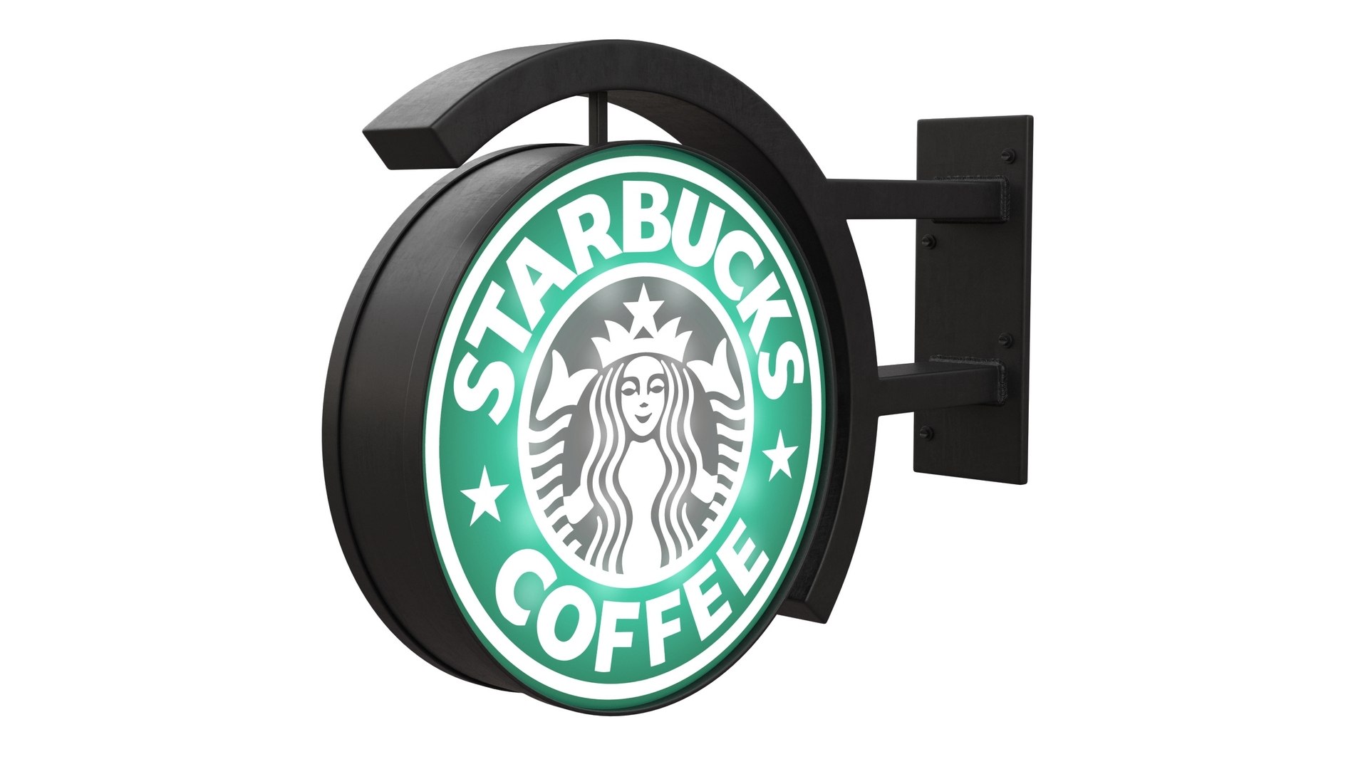 Starbucks Signage Wall Mounted Light On 3D - TurboSquid 2273893