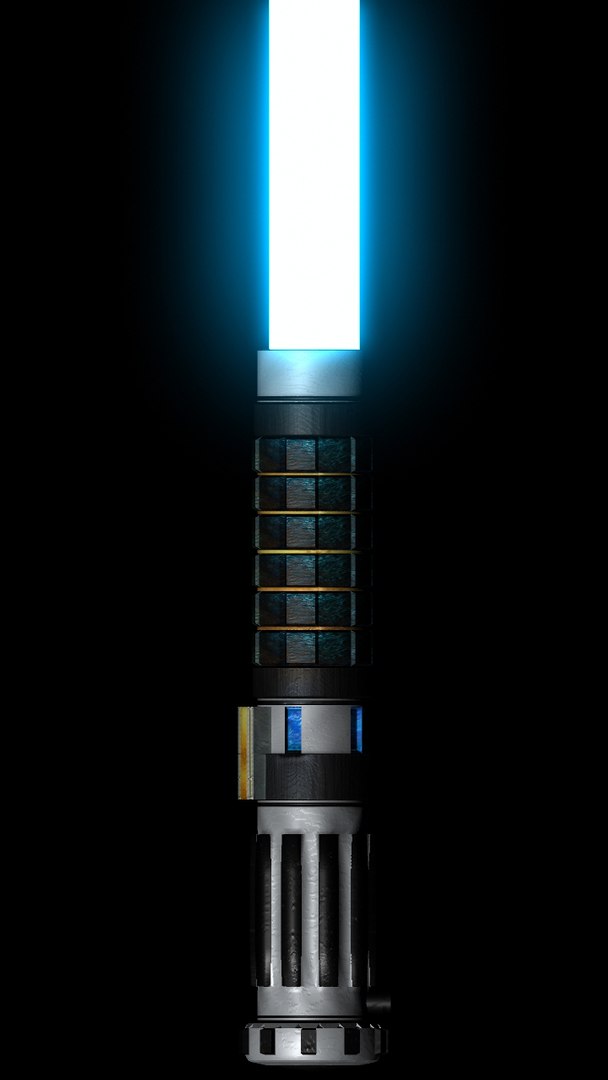 Star Blue Jedi Lightsaber 3d Obj