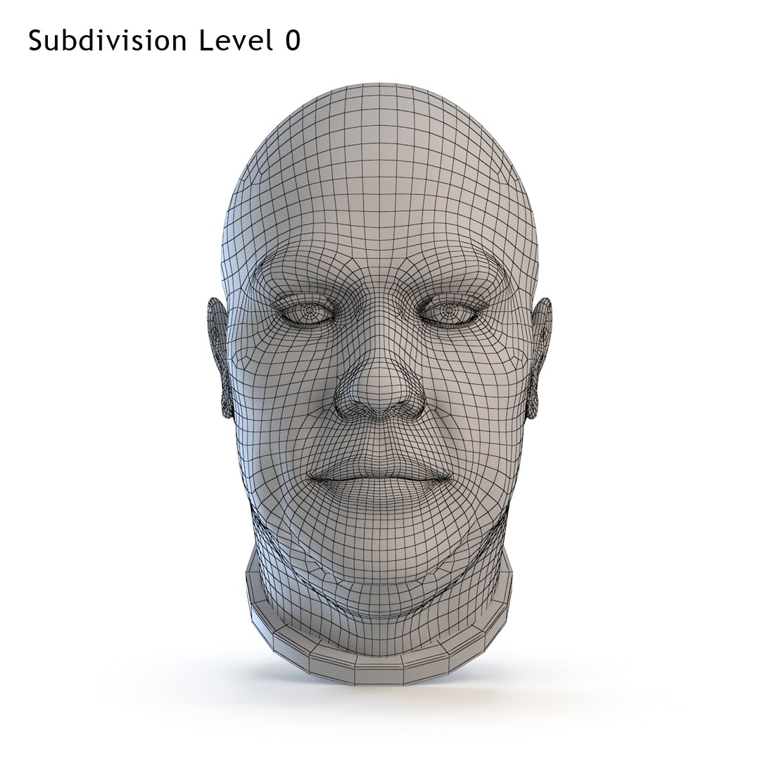 male head 3d max