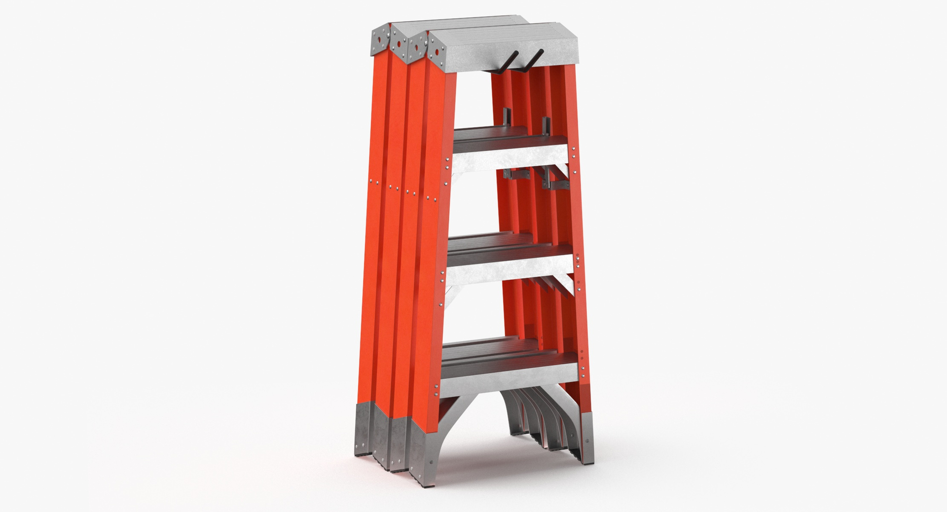 3D Model Ladder Storage 02 Short Ladder Clean And Dirty - TurboSquid ...