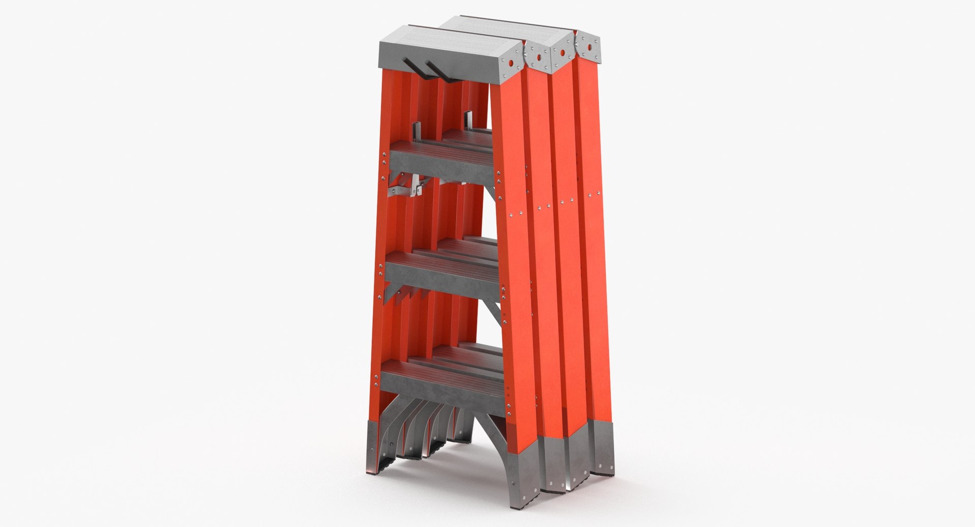3D Model Ladder Storage 02 Short Ladder Clean And Dirty - TurboSquid ...