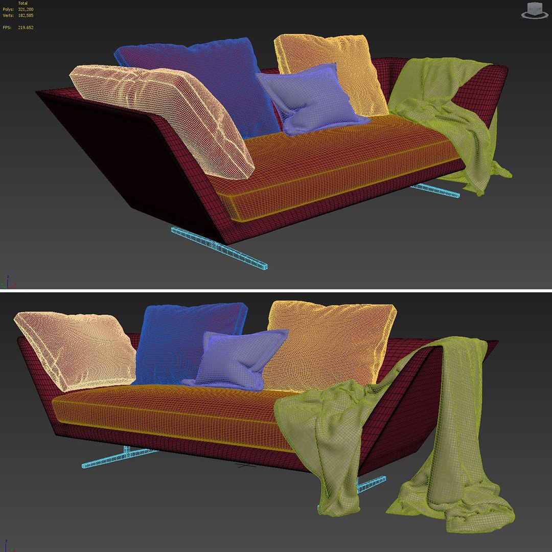 3d zeus sofa flexform model