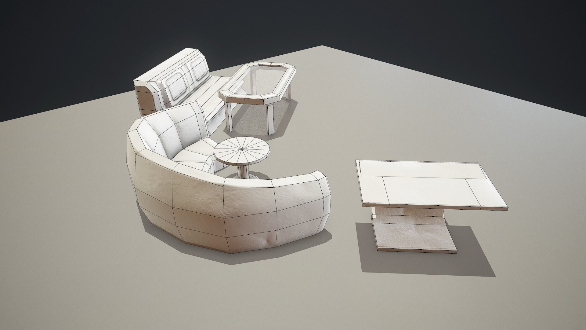 Low-poly Furniture Pack 3D - TurboSquid 1263056
